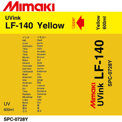 Mimaki LF-140 UV Curable Ink Pack 600ml Yellow– Amcad & Graphics