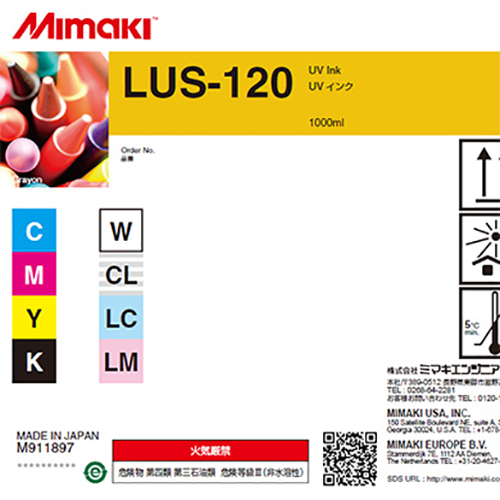 Mimaki LUS-120 UV Curable Ink Bottle 1 Liter Yellow– Amcad & Graphics