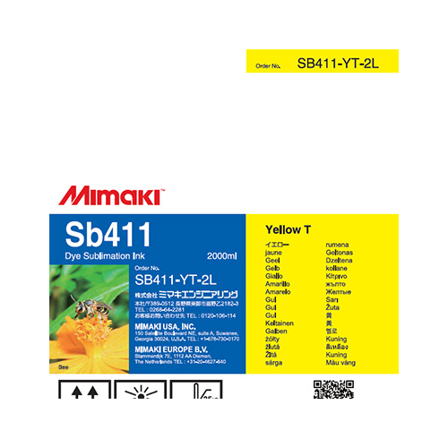 Mimaki SB411 Dye Sublimation Ink Pack 2000ml Yellow T– Amcad & Graphics